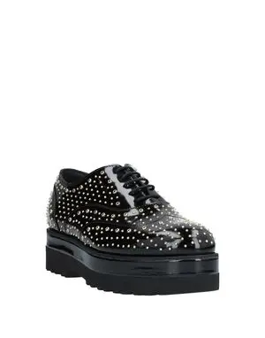 Hogan Lace-up Shoes In Patent Leather With Stud Embellishments