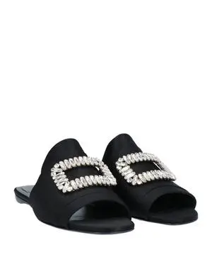 ROGER VIVIER Textile Fibers Sandals - Black