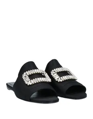 ROGER VIVIER Textile Fibers Sandals - Black