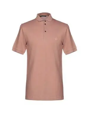 Dolce & Gabbana Man Polo Shirt Light Grey Size 34 Cotton Pink