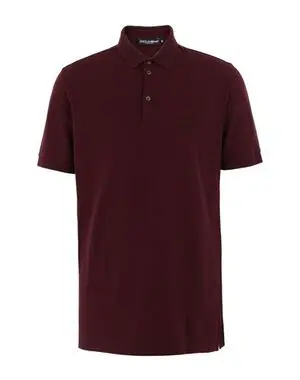 Dolce & Gabbana Man Polo Shirt Light Grey Size 34 Cotton Red