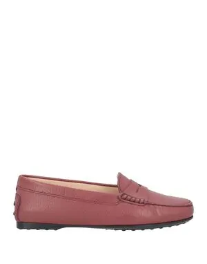 TOD'S Leather Loafers - Burgundy