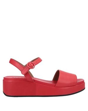 Camper Misia Woman Sandals Tan Size 9 Bovine Leather Red