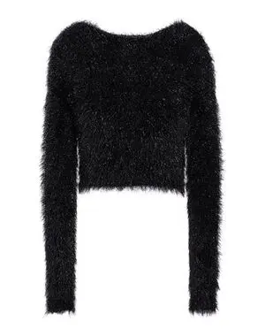 8 BY YOOX Knit Crop Top Sweater - Black