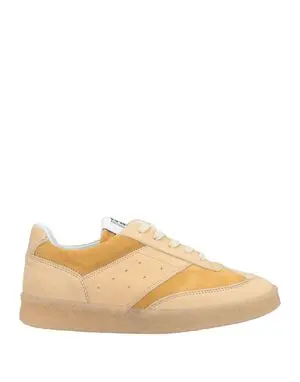 MAISON MARGIELA Leather Low-Top Sneakers Ocher