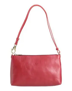 Il Bisonte Woman Shoulder Bag Black Size - Cowhide Red