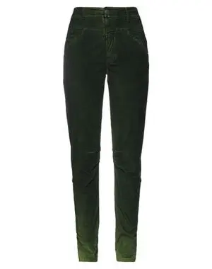 High Cotton Blend Velvet Skinny Pants - Green