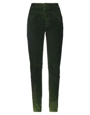 High Cotton Blend Velvet Skinny Pants - Green