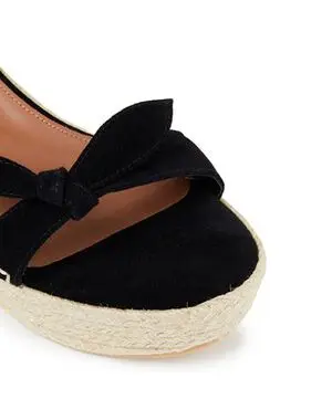 Ba&sh Leather Espadrille Sandals - Black