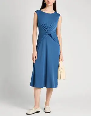 Ralph Lauren Twist-front Jersey Midi Dress - Blue