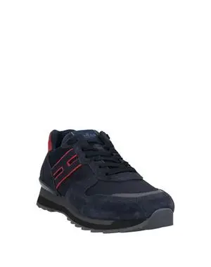 Hogan Sneakers In Leather And Textile Fibers - Blue
