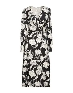 SEVENTY VENEZIA Midi Floral Dress - Black