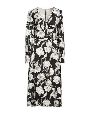 SEVENTY VENEZIA Midi Floral Dress - Black