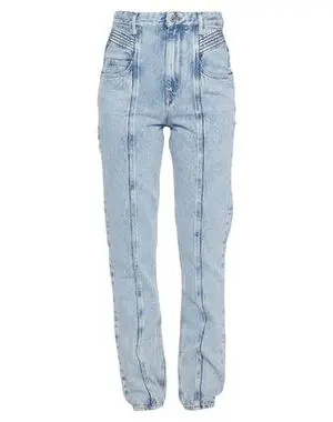 MARANT ETOILE Straight Leg Jeans In Light Wash Denim - Blue