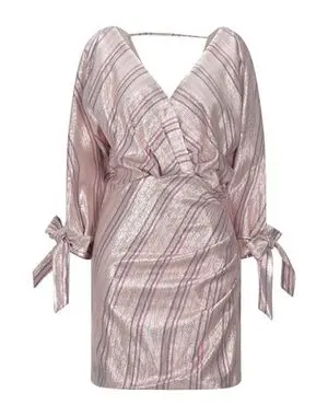 SIMONA CORSELLINI Mini Dress In Metallic Fiber - Pink