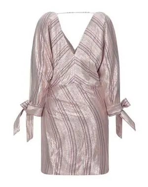 SIMONA CORSELLINI Mini Dress In Metallic Fiber - Pink