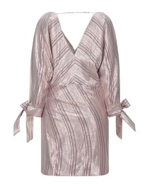 SIMONA CORSELLINI Mini Dress In Metallic Fiber - Pink