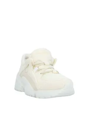 FERRAGAMO Calfskin And Textile Sneakers - White