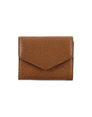 MAISON MARGIELA Woman Wallet Ivory Size - Cow Leather Brown