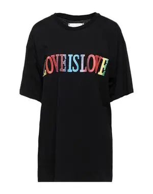 Alberta Ferretti Cotton Jersey T-shirt With Appliqués - Black