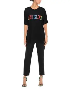 Alberta Ferretti Cotton Jersey T-shirt With Appliqués - Black