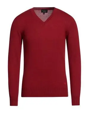 Emporio Armani Cashmere V-neck Sweater - Red