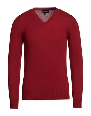 Emporio Armani Cashmere V-neck Sweater - Red
