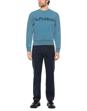 Aries Cotton Fleece Sweatshirt - Blue