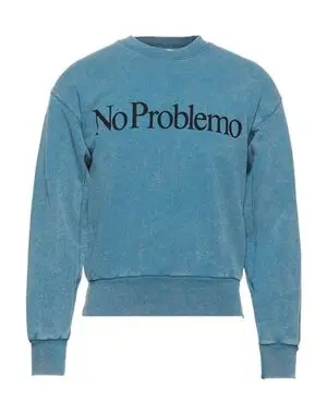 Aries Cotton Fleece Sweatshirt - Sky Blue
