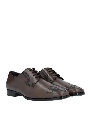 TOD'S Lace-up Leather Derby Shoes - Beige