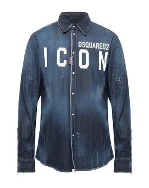 Dsquared2 Icon Denim Shirt Size Cotton, Elastane
