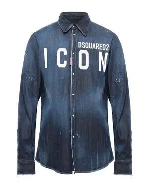 Dsquared2 Icon Denim Shirt Size Cotton, Elastane
