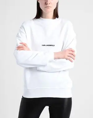 Karl Lagerfeld Organic Cotton Logo Sweatshirt - White