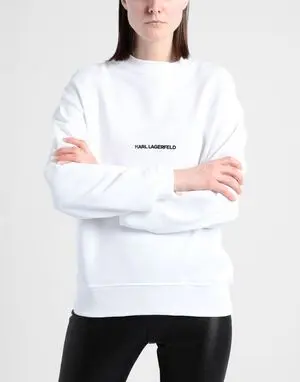 Karl Lagerfeld Organic Cotton Logo Sweatshirt - White