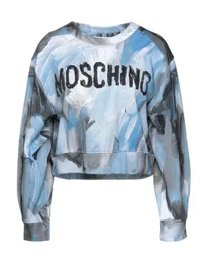 Moschino Moschino Couture Cotton Sweatshirt Sky Blue