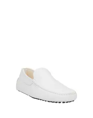 TOD'S Leather Driving Loafers - White