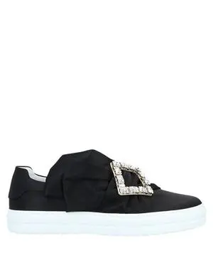 ROGER VIVIER Sneakers With Rhinestone Appliqués - Black