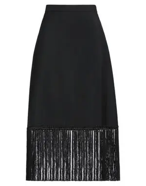 Burberry Midi Flared Skirt With Fringe