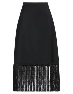 Burberry Midi Flared Skirt With Fringe
