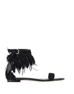 TOD'S Leather Sandals Black