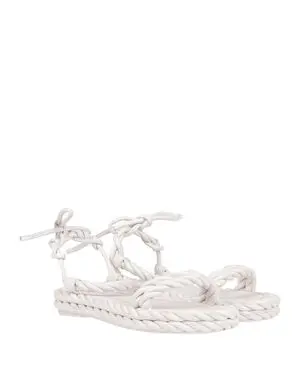 Valentino Garavani Leather Wedge Sandals - White
