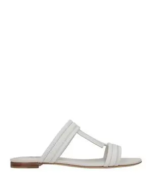 Women's White Leather Sandals