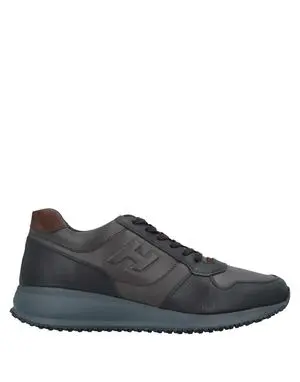 Hogan Leather Sneakers Dark Brown