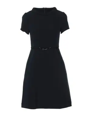 High Mini Flared Dress - Dark Blue