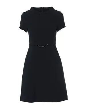 High Mini Flared Dress - Dark Blue