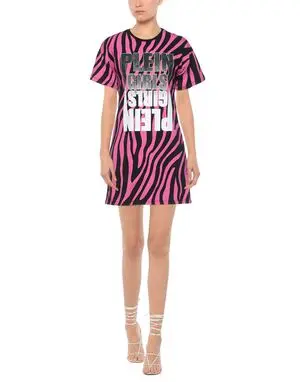 Philipp Plein Mini T-shirt Dress - Pink