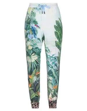 Dolce & Gabbana Floral Silk Tapered Pants Ivory