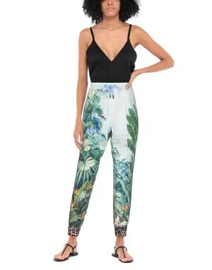 Dolce & Gabbana Floral Silk Tapered Pants - White