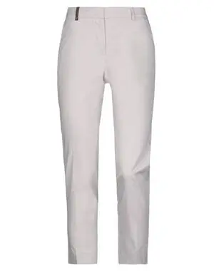 Peserico Woman Pants Sand Size 2 Cotton, Elastane Grey