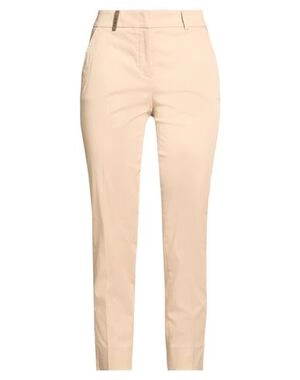 Peserico Straight-leg Cotton Elastane Pants - Sand